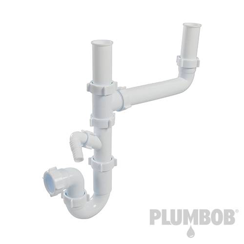 Plumbob Double-Bowl Sink Trap Kit 40mm 900829 - Toolriffic